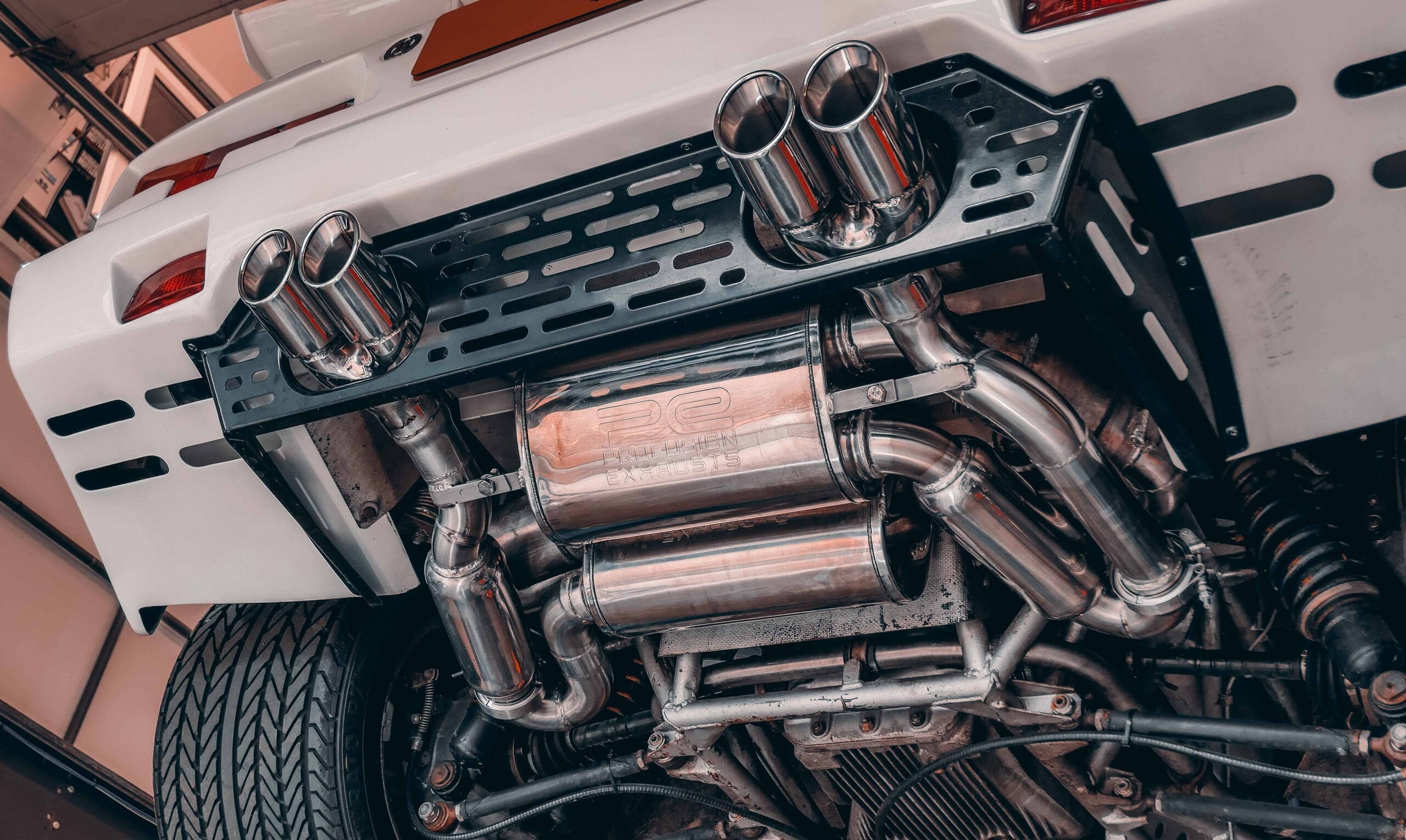 Custom stainless steel exhaust in Herefordshire